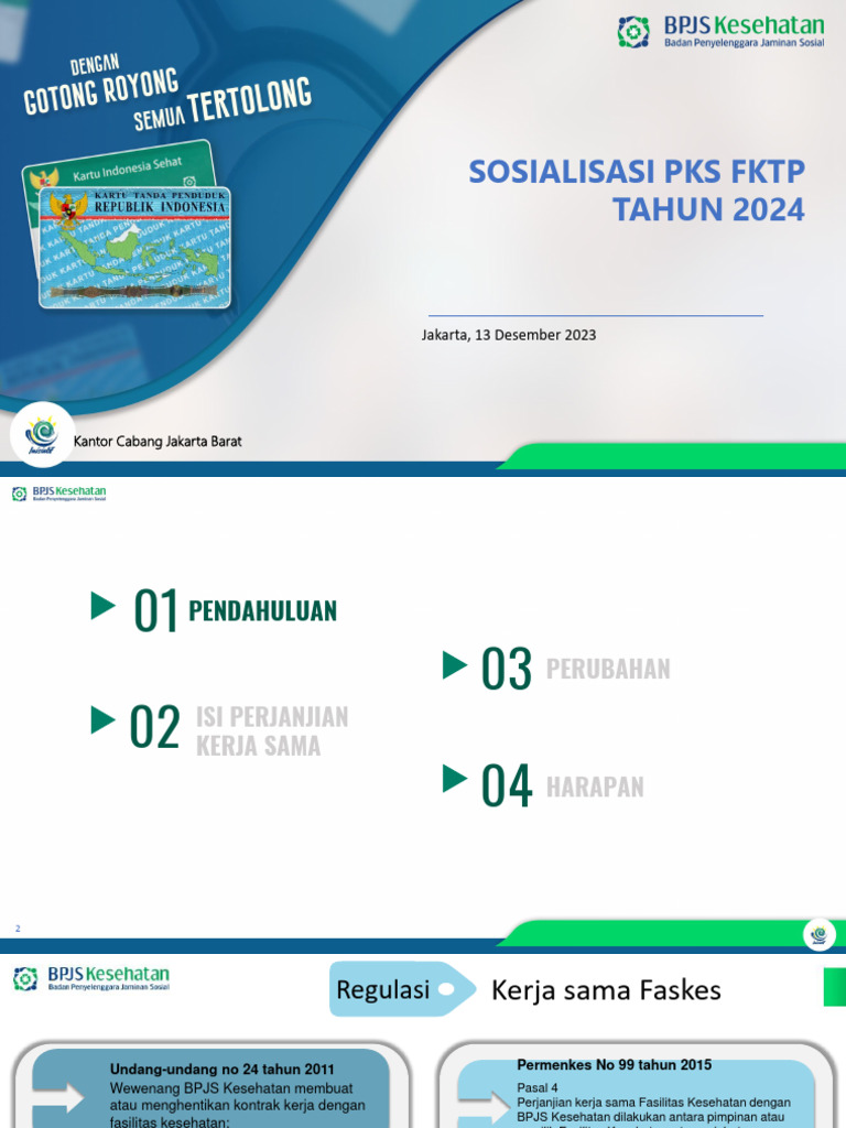 Sosialisasi PKS FKTP Tahun 2024_Jakbar | PDF