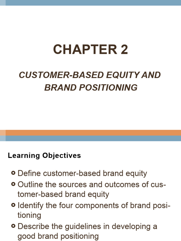 Chapter 2 Customer Based Brand Equity & Brand Positioning 1 | PDF ...