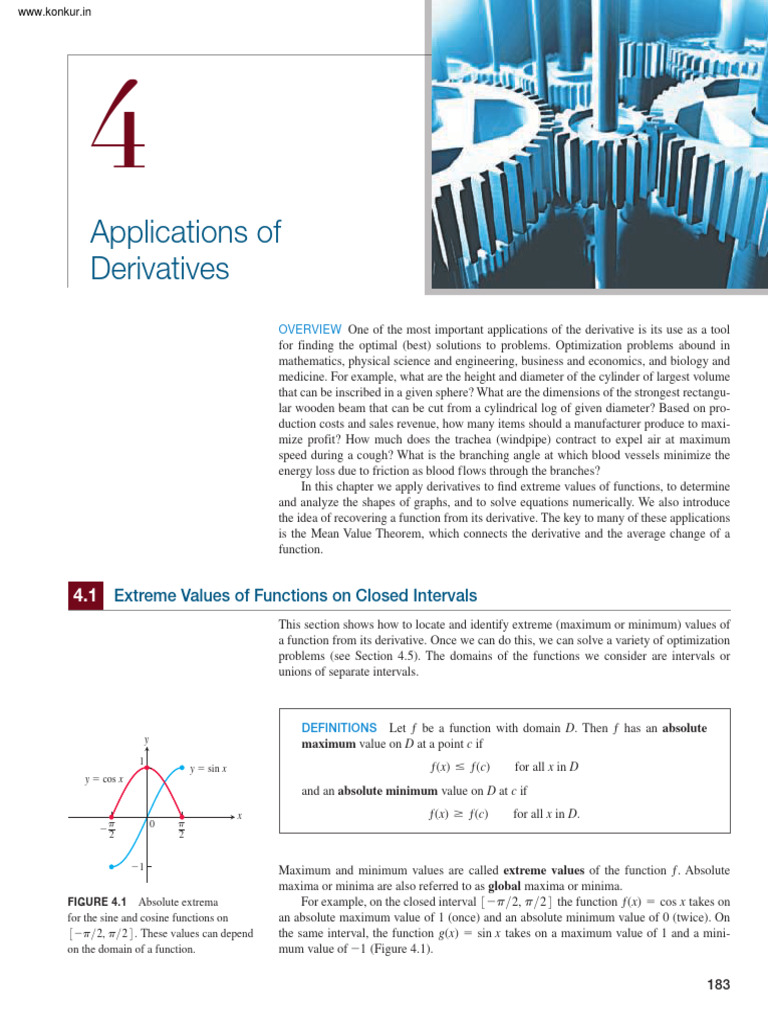 Application Derivative | PDF | Analysis | Mathematical Analysis