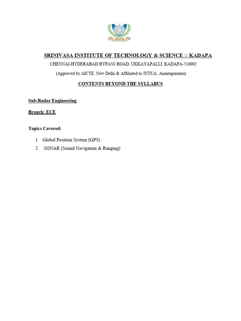 15.topics Beyond Syllabus | PDF