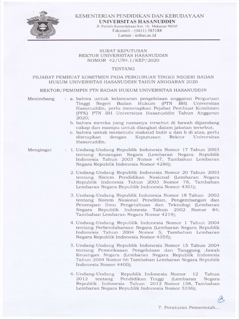 SK PPK Pejabat 2020 | PDF