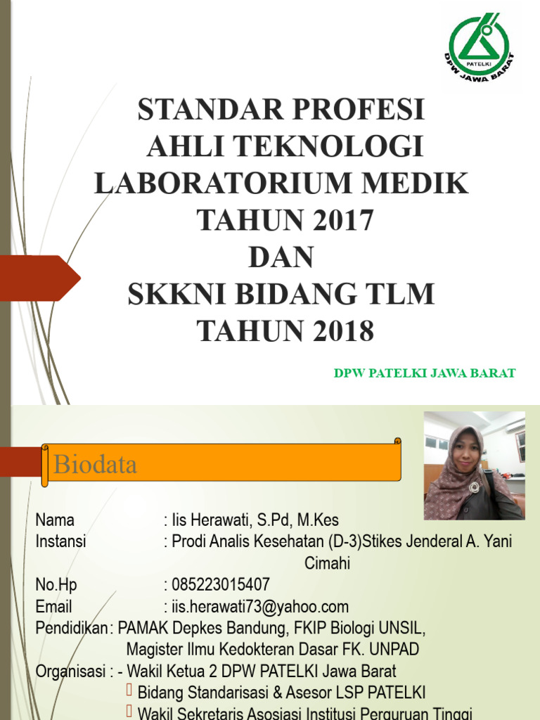 Standar Profesi ATLM dan SKKNI 2018 | PDF | Sains & Matematika