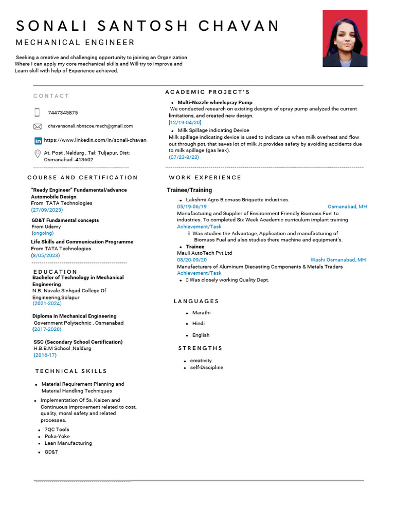 Document From Sonali Chavan | PDF | Engineering | Mechanical Engineering