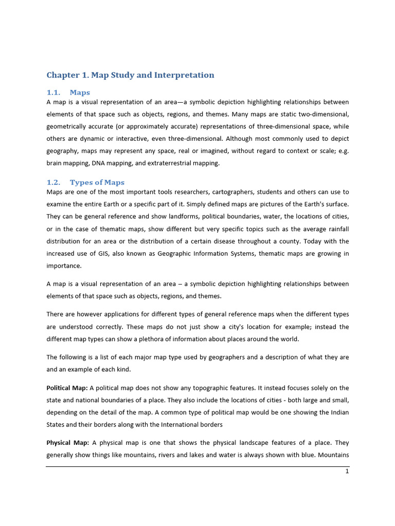 Types and Uses of Maps Explained | PDF | Map | Topography