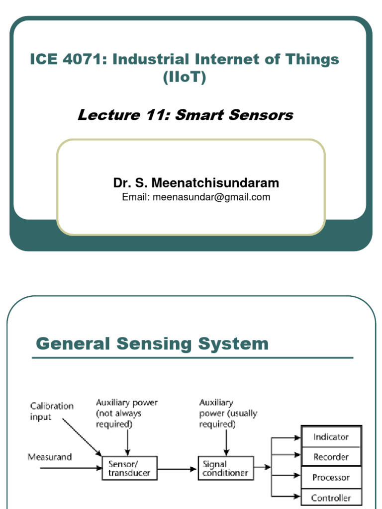 Lecture 11 - Smart Sensors | PDF | Sensor | Microcontroller