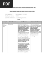 Lampiran 5. LK 4 Format Lembar Observasi Pelaksanaan Pembelajaran Untuk Observer-1 | PDF ...