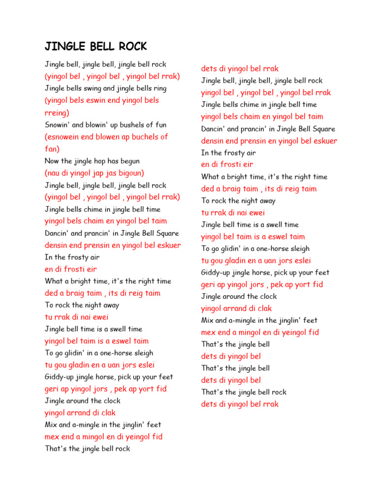 Jingle Bell Rock-Letra | PDF | Christmas Traditions