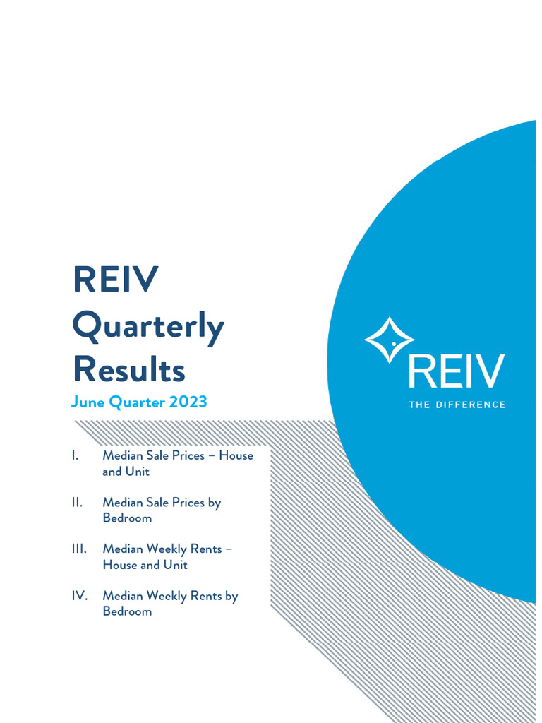Reiv June Quarter 23 | PDF | Prices | Median
