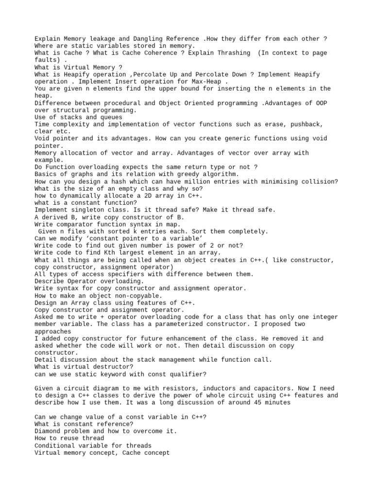 Synopsys Part2 | PDF | C++ | Programming