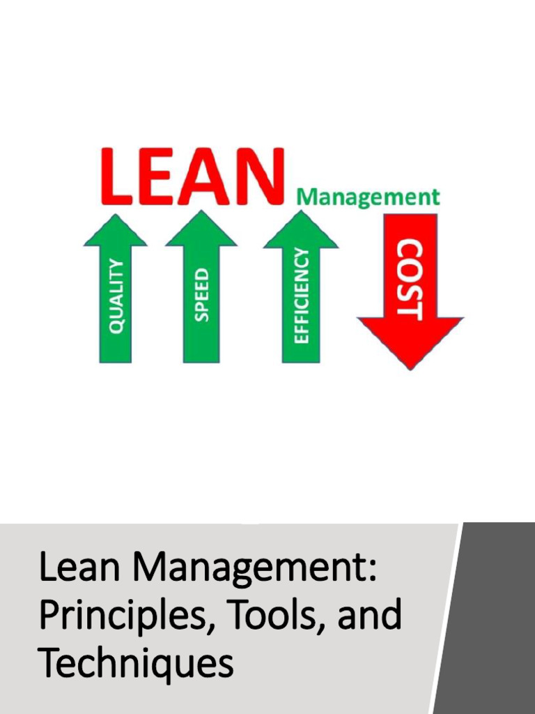 Lean Management - Principles, Tools and Techniques | PDF | Lean Manufacturing | Performance ...