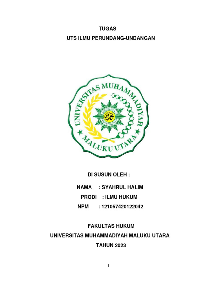 TUGAS Perundang-Undangan-1 | PDF