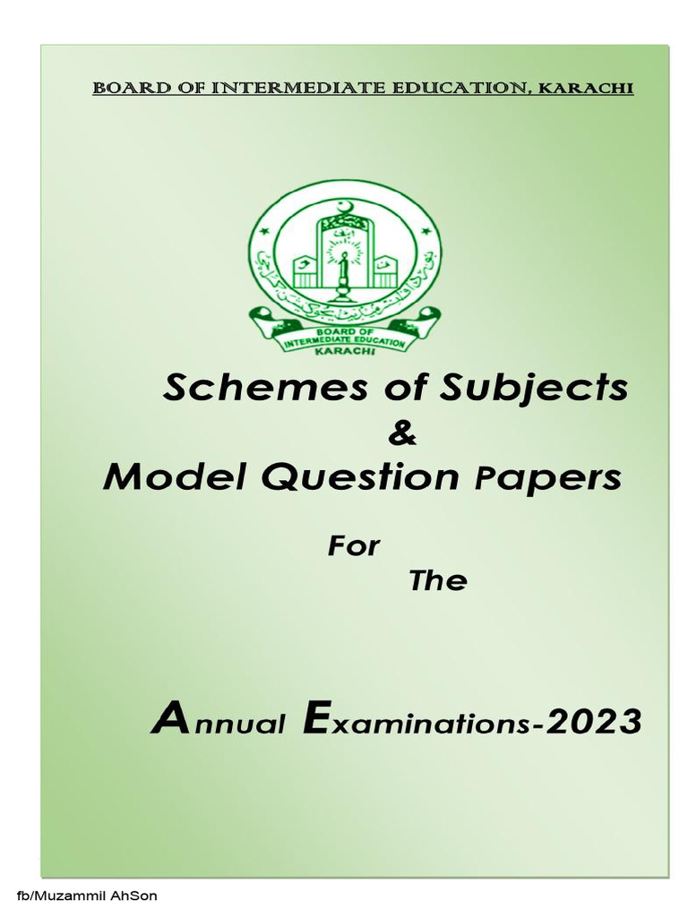 BIEK Model Papers 2023 Overview | PDF | Multiple Choice