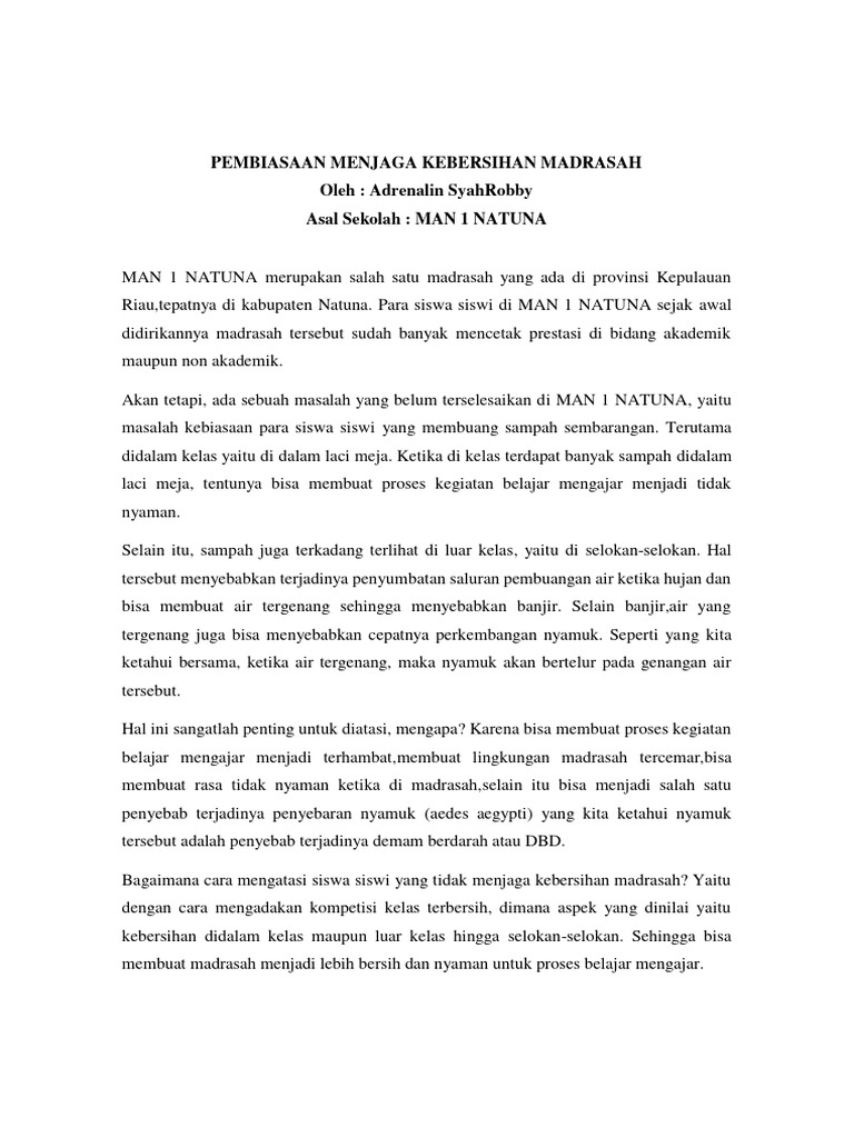 Cerita Aksi Adrenalin Syahrobby Man 1 Natuna | PDF