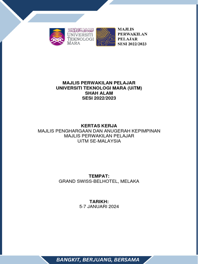 Proposal Majlis Apresiasi MPP Se-Malaysia | PDF