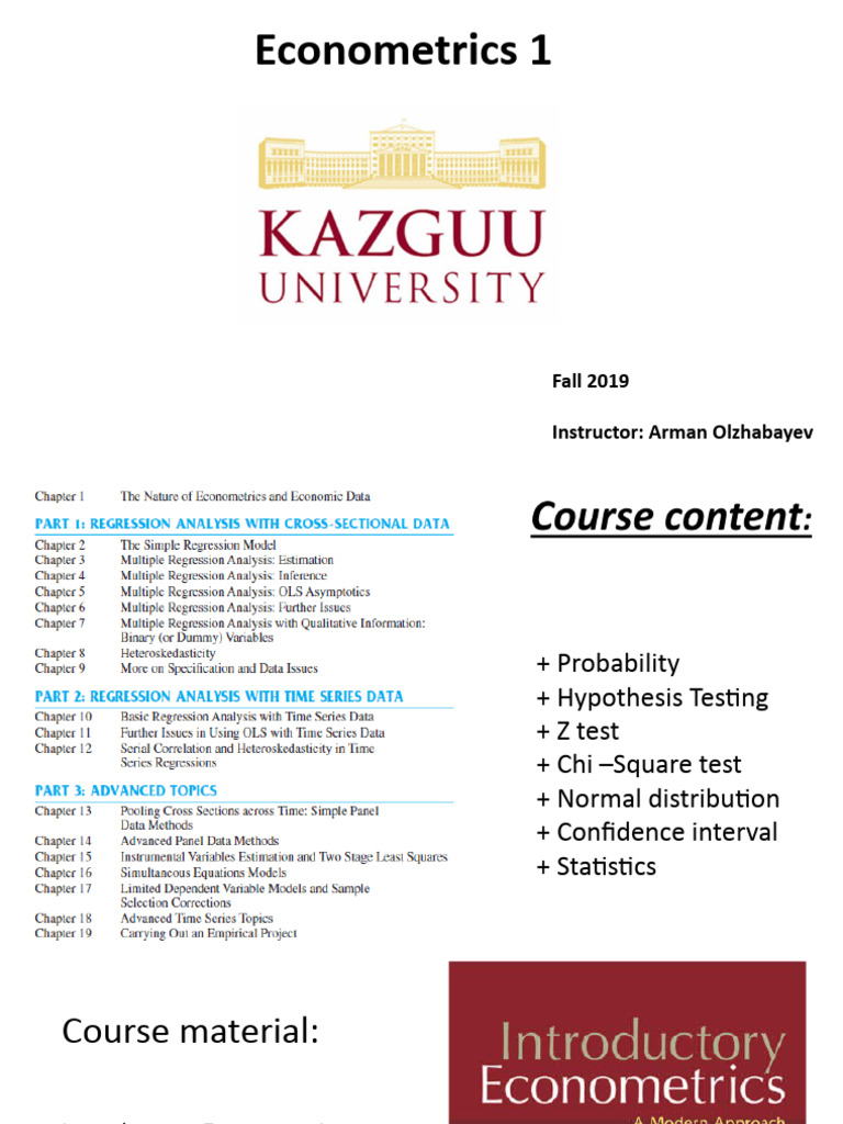 Chapter 1 Intro | PDF | Econometrics | Statistics