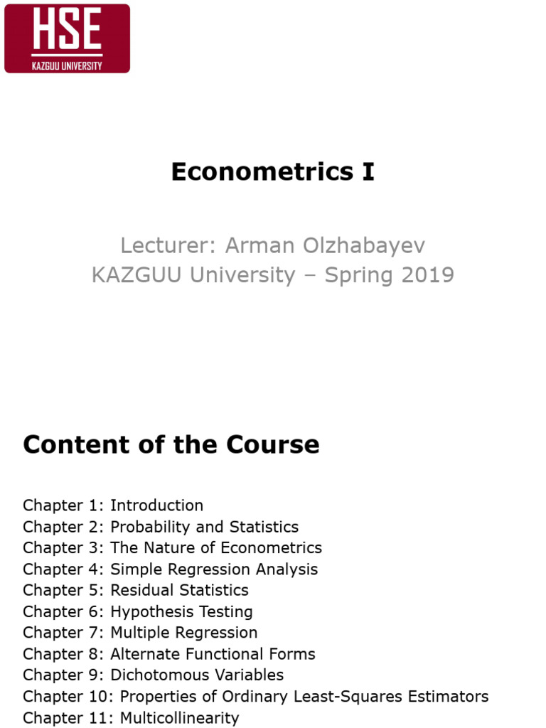 Lecture 1 - Econometrics 1 - Nature of Econometrics | PDF | Cost Of ... Lecture 1 - Econometrics 1 - Nature of Econometrics | PDF | Cost Of ...