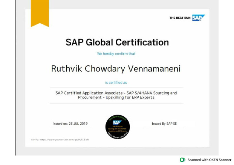 SAP Fico certificate | PDF