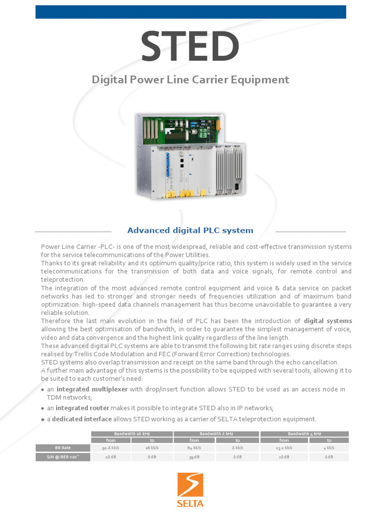 PLC STED Catalog | PDF | Telecommunications | Bit Rate