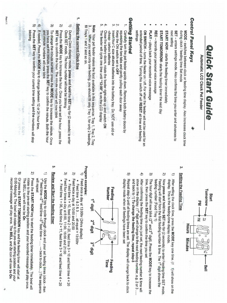 Cat Feeder Manual | PDF