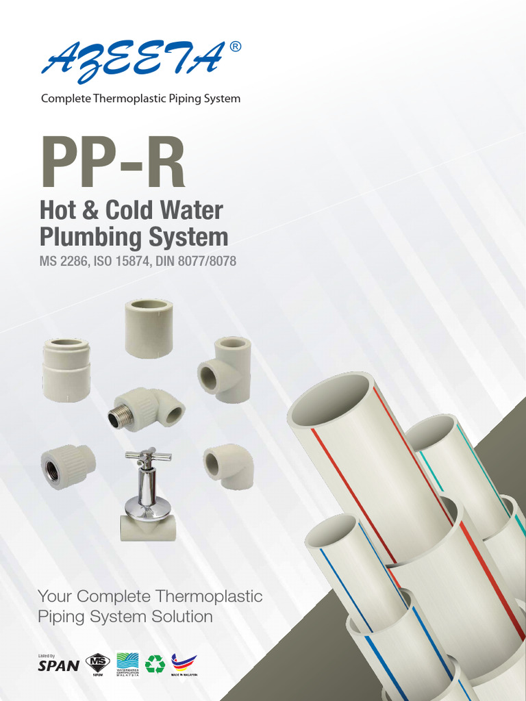 Azeeta PP-R Hot & Cold Water Plumbing System Catalogue Visual | PDF ...