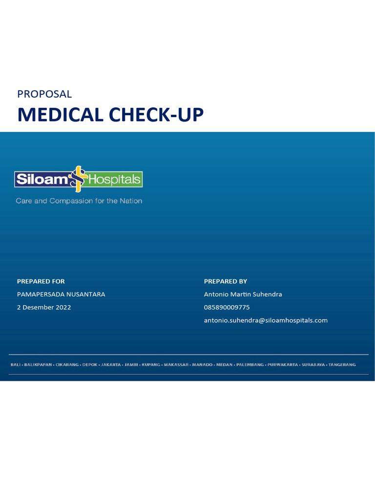 New Proposal Template - Mcu - November 22 | PDF | Physical Examination ...