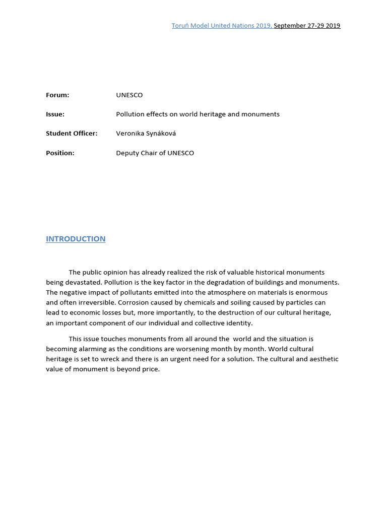 Pollution Effects On World Heritage and Monuments | PDF | Air Pollution ...