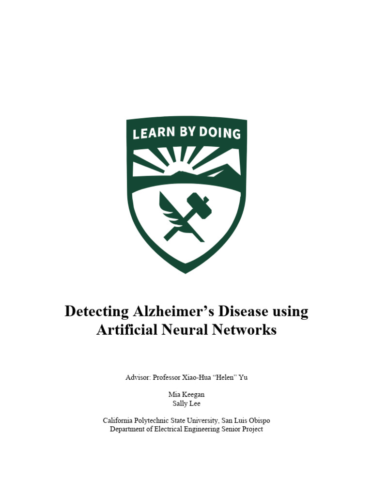 Detecting Alzheimers Disease Using Artificial Neural Networks Pdf Artificial Neural Network