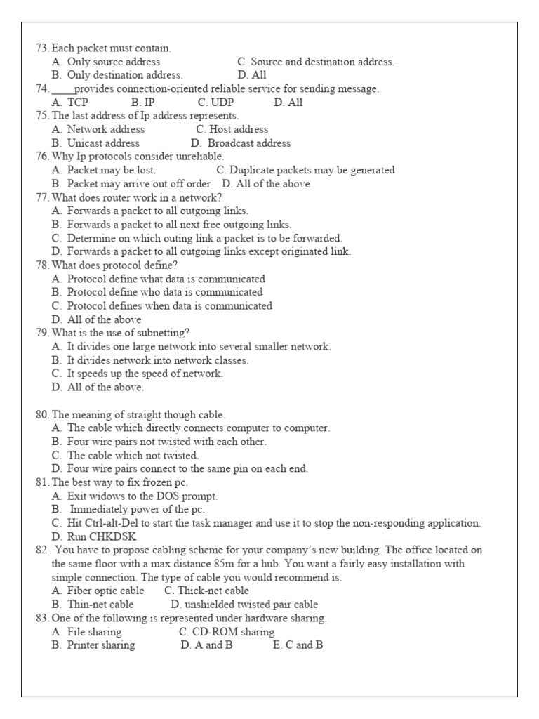 Coc Try3 | PDF | Computer Network | Internet Protocols