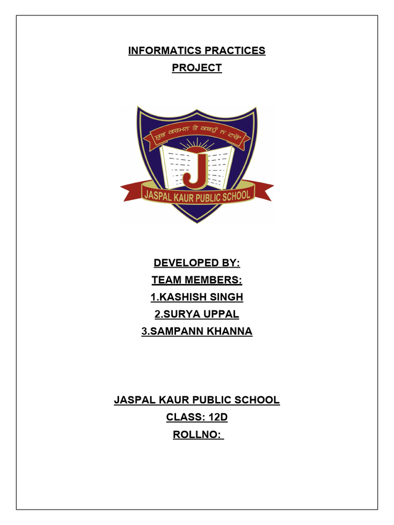 Informatics Practices Project 12 New | PDF | Causes Of Death | Medical ...