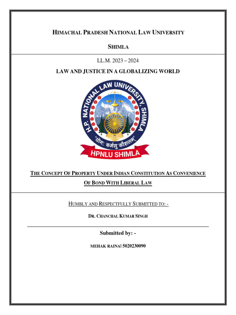 90 Law and Justice LLM Mehak | PDF | Eminent Domain | Property