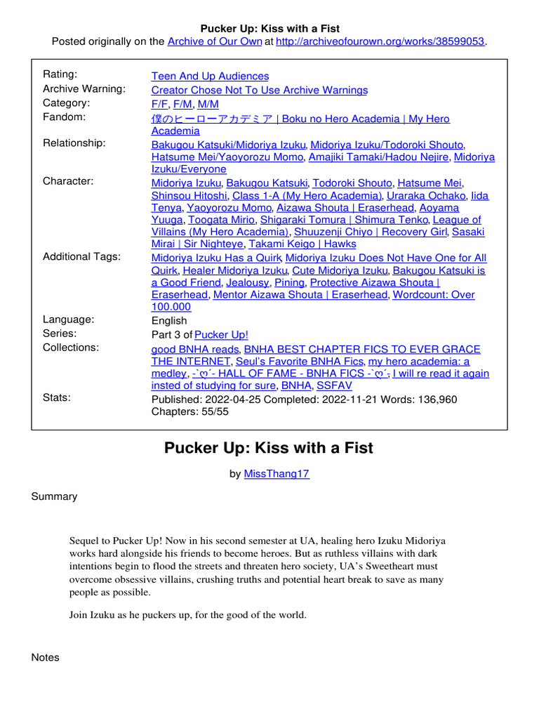 Pucker Up Kiss With A | PDF