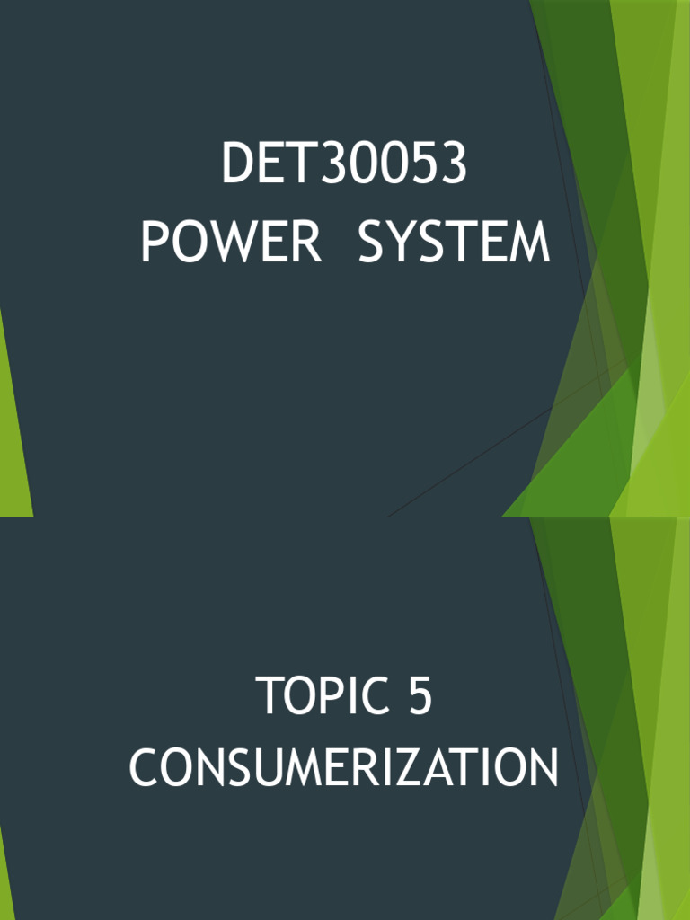 Chapter 5 Consumerization | PDF | Ac Power | Power Station