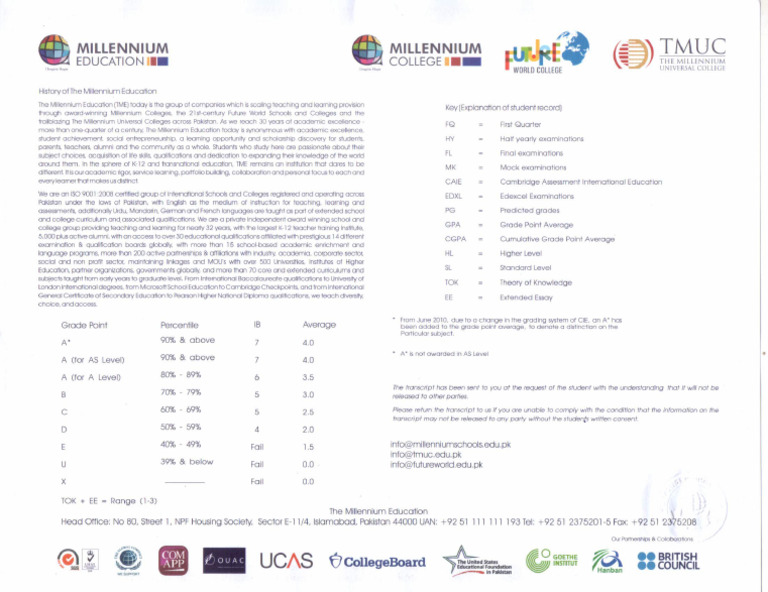 Transcript Backpage | PDF