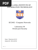 14.3.11 Packet Tracer - Implement Port Security | PDF | Network ...