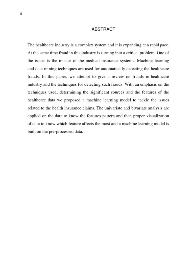 Predicting Health Insurance Claim Frauds Using Machine Learning | PDF Predicting Health Insurance Claim Frauds Using Machine Learning | PDF