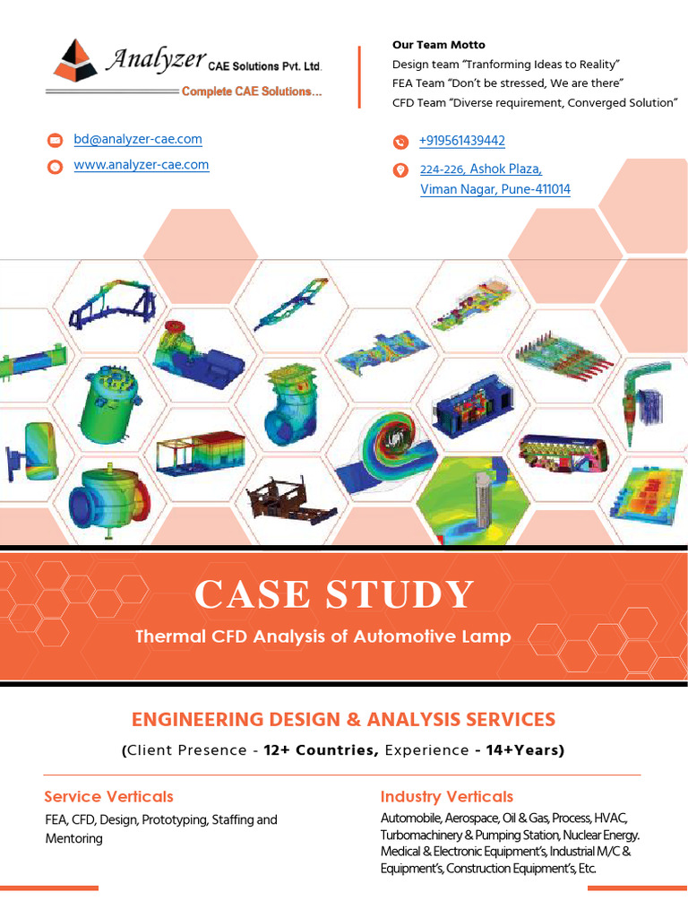 Thermal Computational Fluid Dynamic (CFD) Analysis of Automotive Lamp - Analyzer CAE Solutions ...