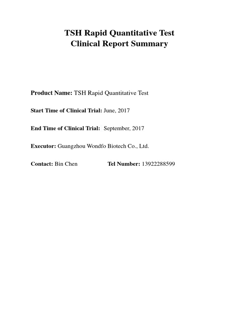TSH Clinical Report 180504 | PDF | Regression Analysis | Linear Regression