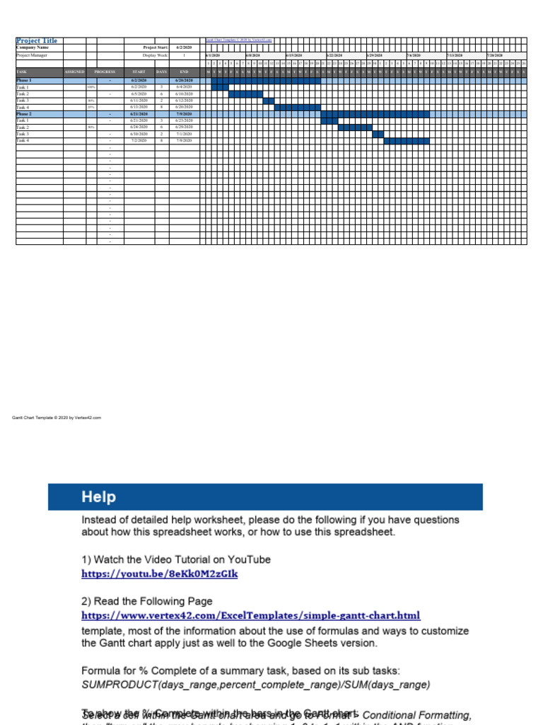 Simple Gantt Chart | PDF | Software | Computing