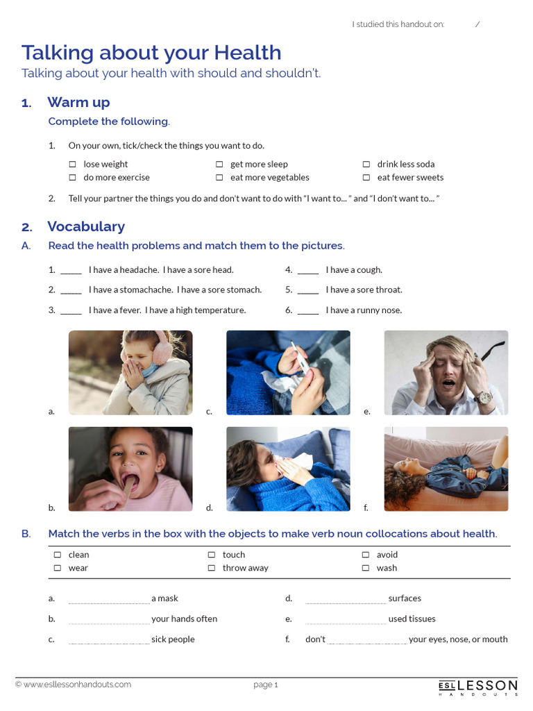 Talking About Your Health | PDF | Verb | Grammatical Tense