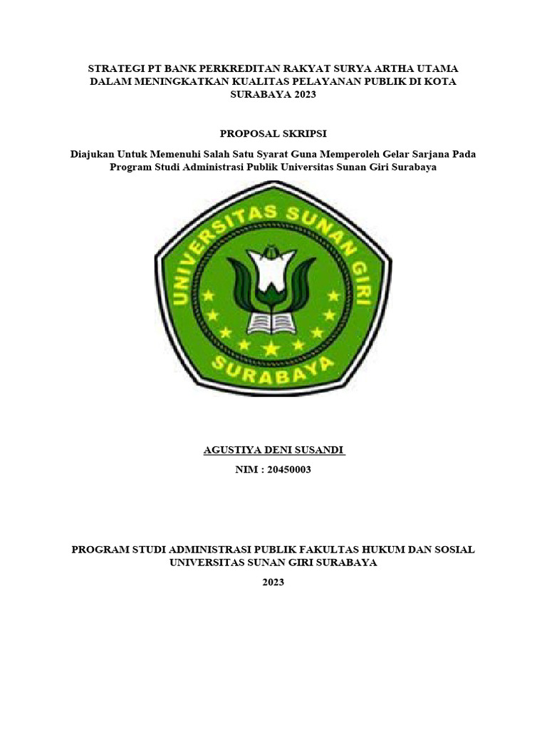 PROPOSAL SKRIPSI Deni UNSURI '23 | PDF