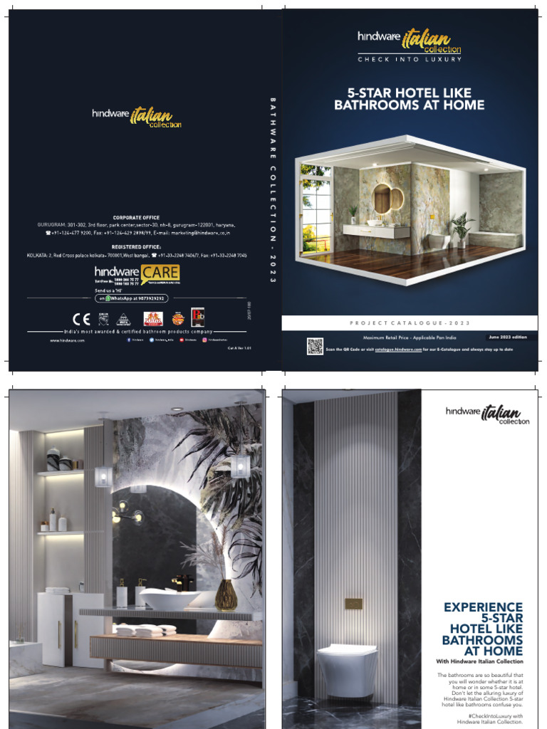 Hindware Catlog With Project 2023 | Download Free PDF | Retail | Bathroom