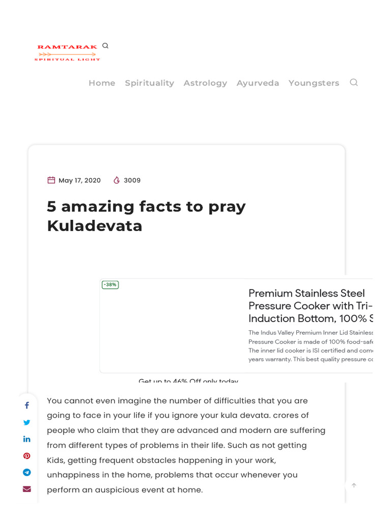 5 Amazing Facts To Pray Kuladevata - Saint Speaks | PDF | Prayer | Bhakti