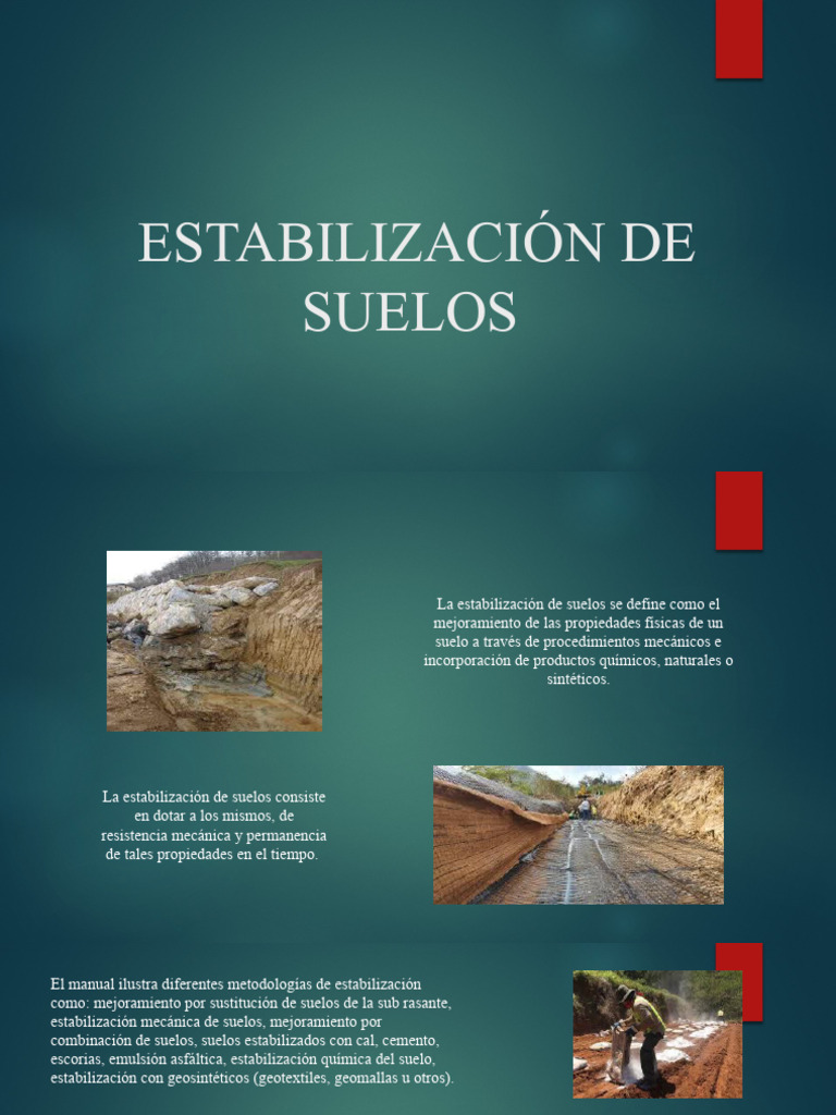 Estabilización de Suelos | PDF | Suelo | Mecánica de suelos