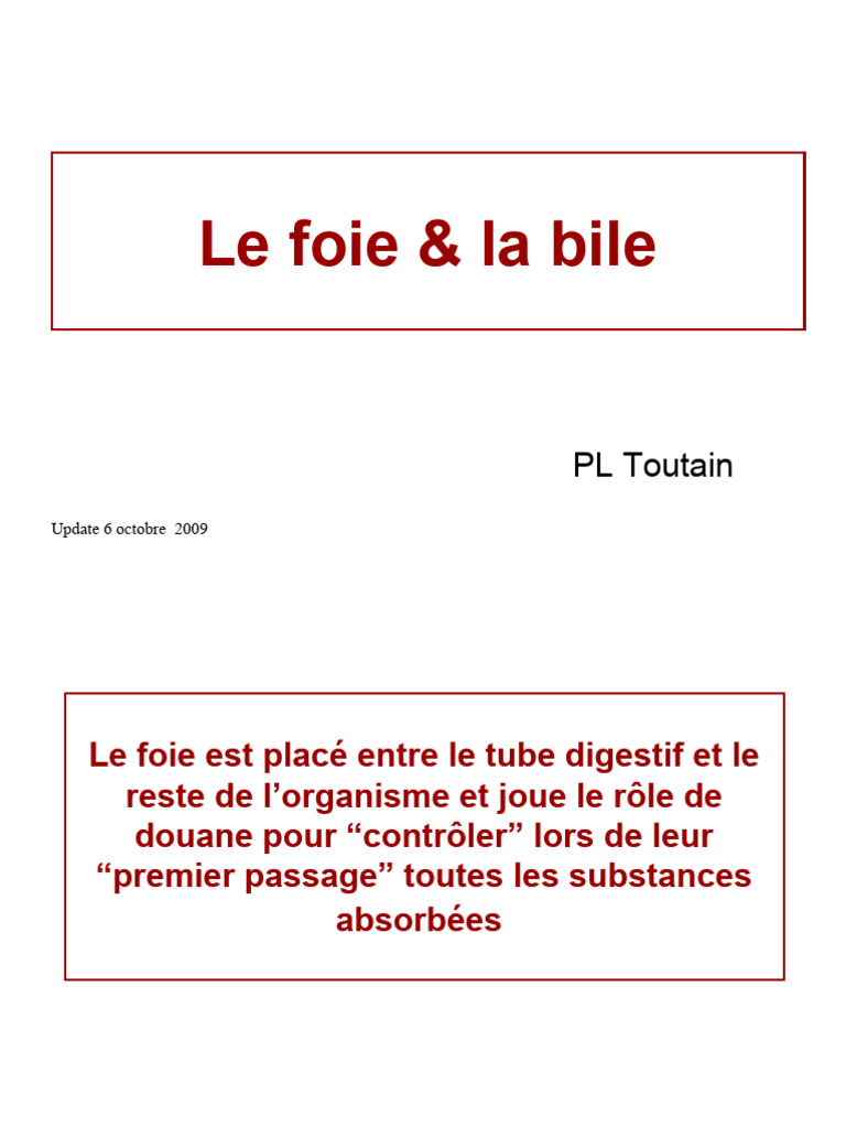 11 Cours Bile Courte 2010 | PDF | Bile | Foie