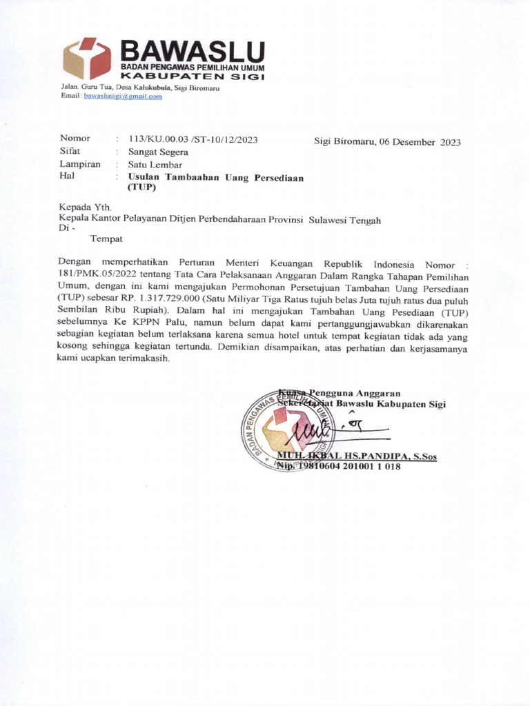 Permohonan Tup | PDF