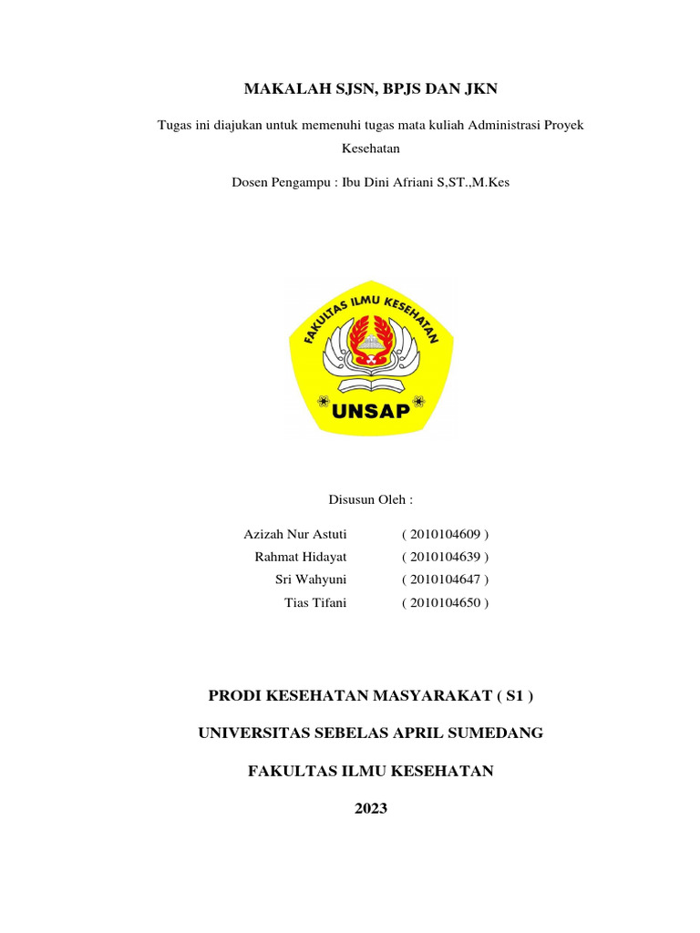 Makalah SJSN | PDF