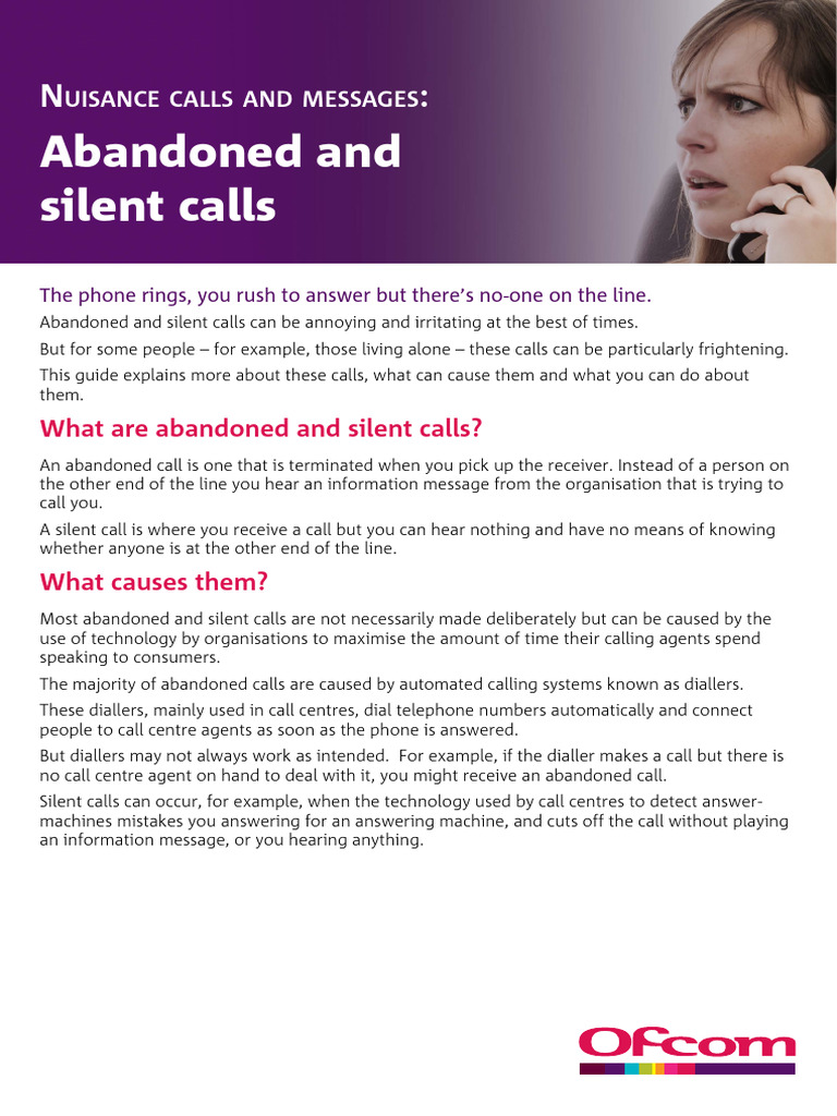 Silent Calls | Download Free PDF | Information And Communications ...
