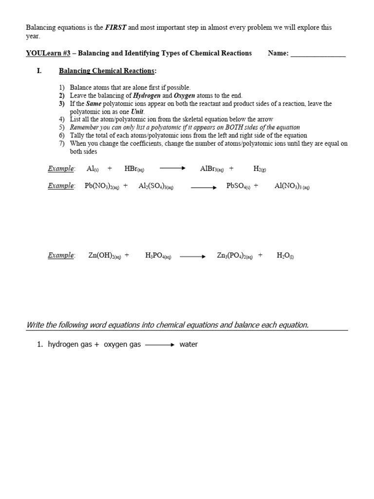 Chemical Reactions Package Questions | PDF | Chlorine | Oxide