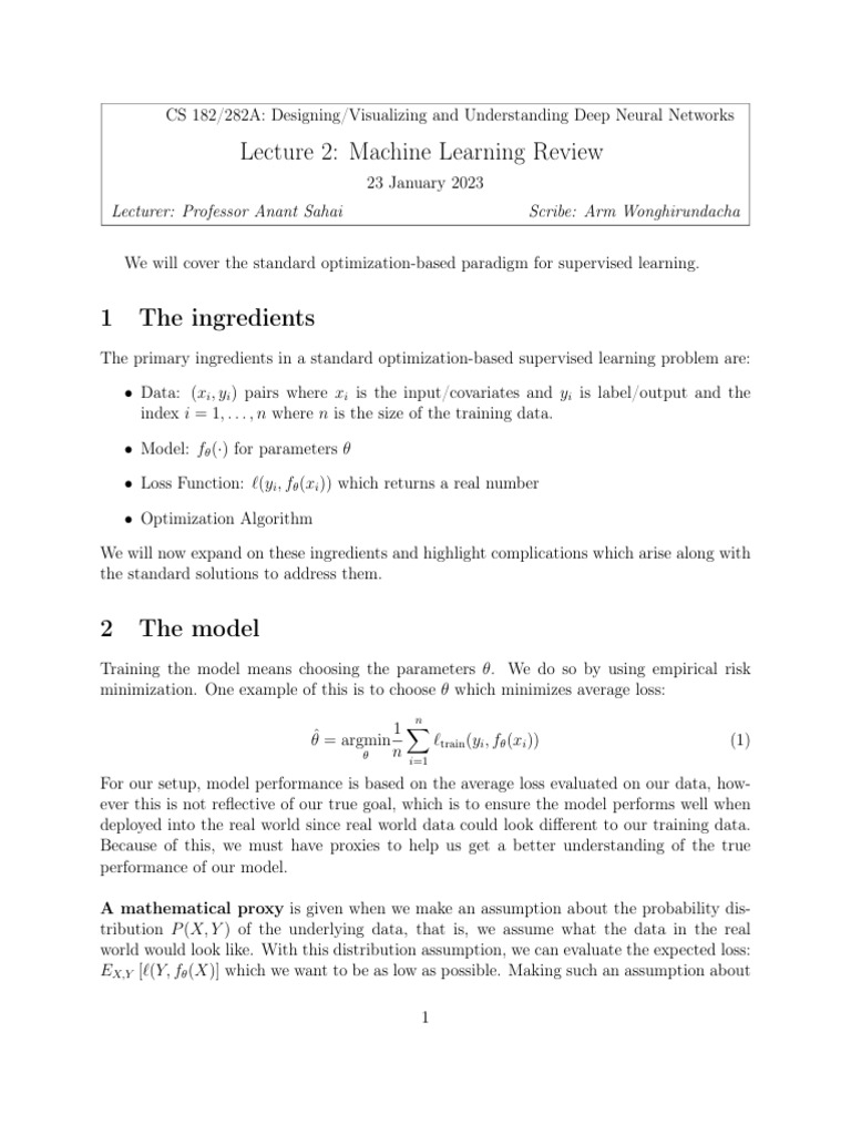 Lec 2 | Download Free PDF | Mathematical Optimization | Loss Function