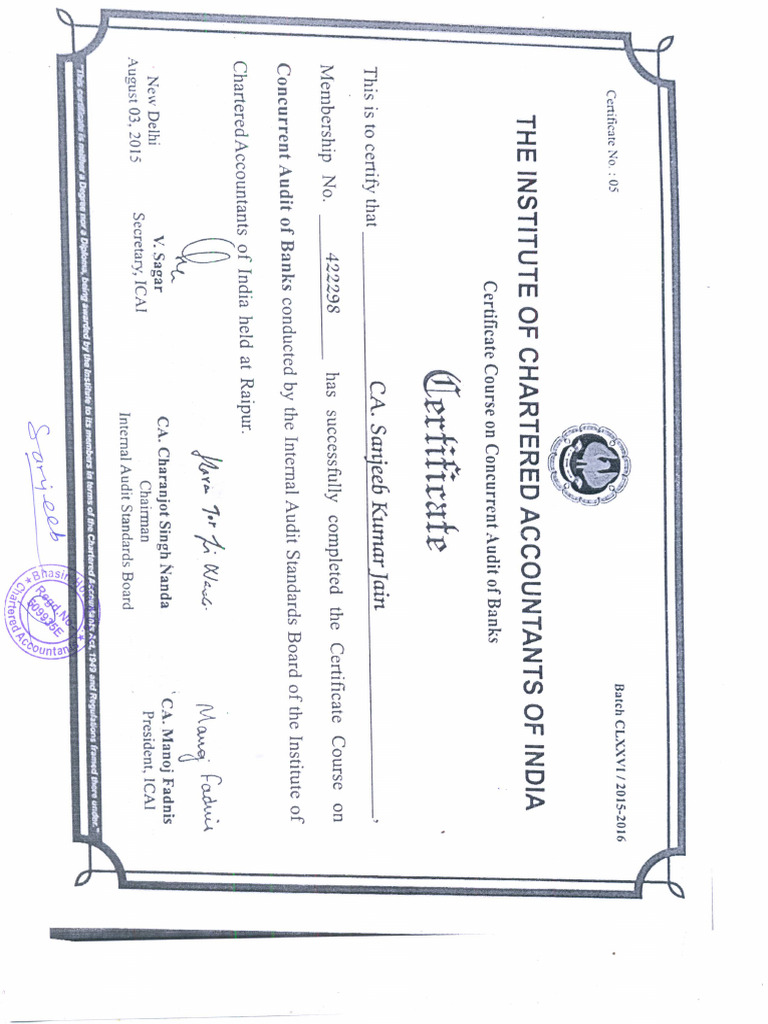 Concurrent Audit Certificate0001 | PDF